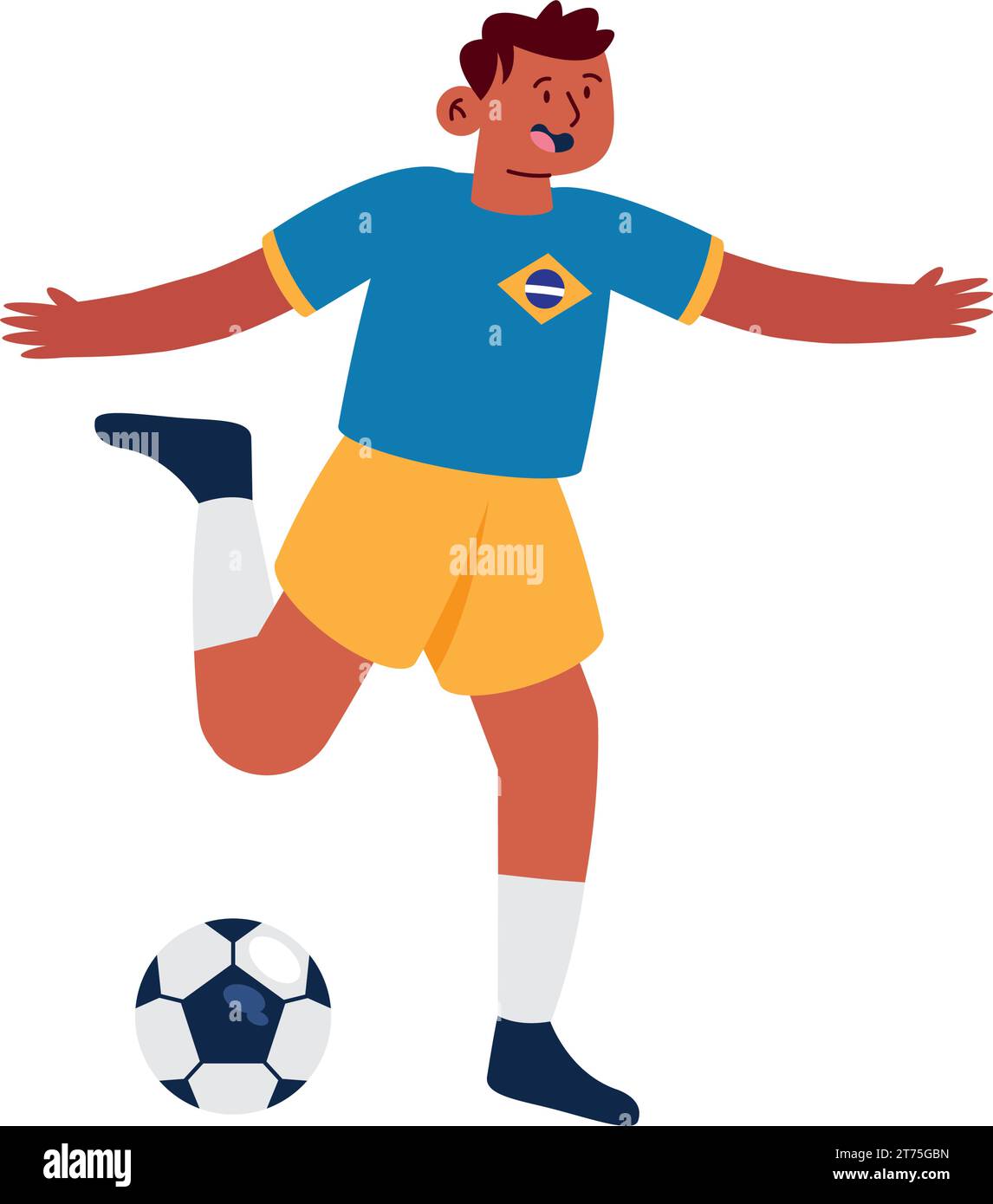 brazil soccer player design Stock Vector Image & Art - Alamy