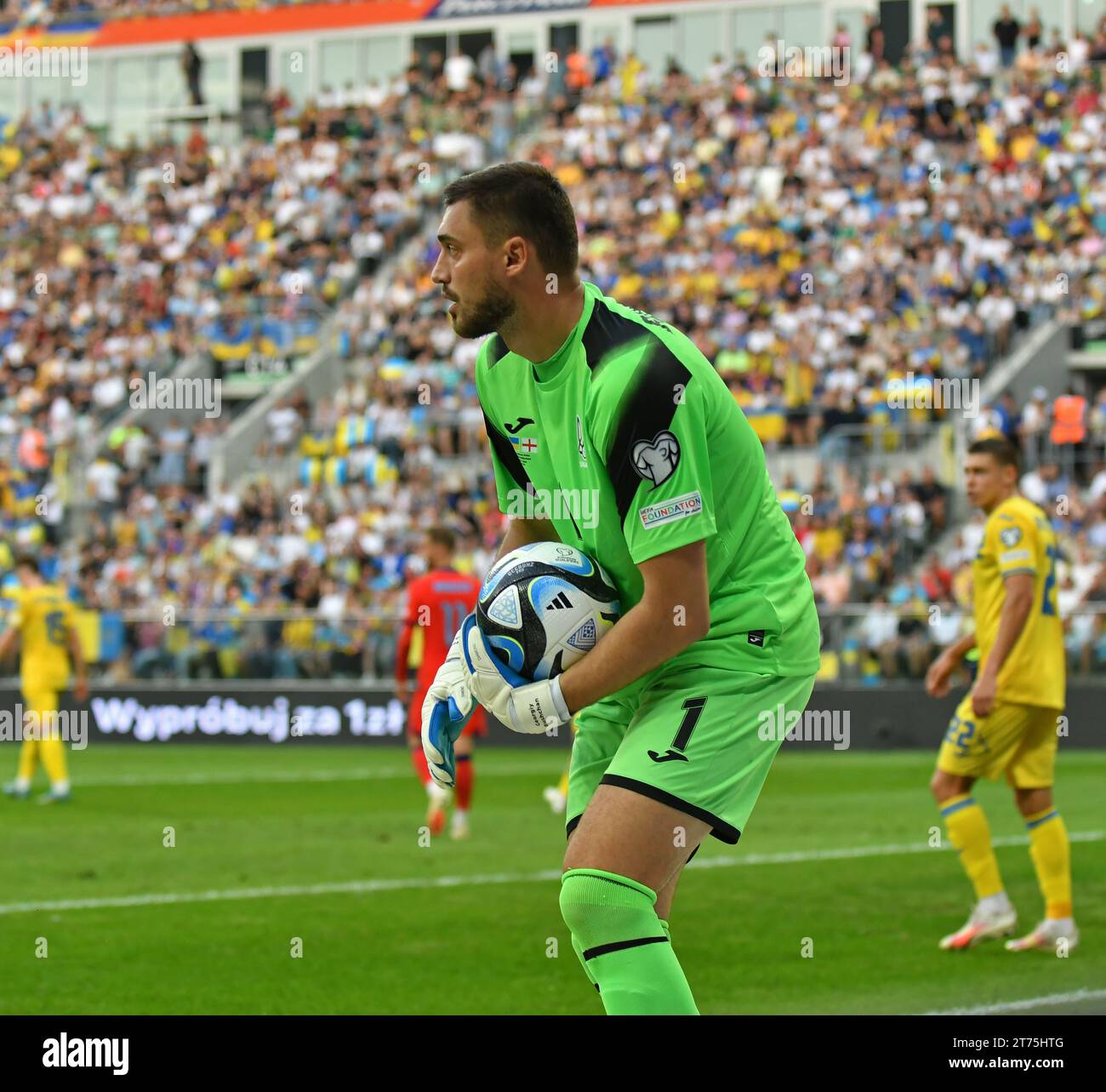 Wroclaw, Poland - September 9, 2023: Goalkeeper Georgiy Bushchan of ...