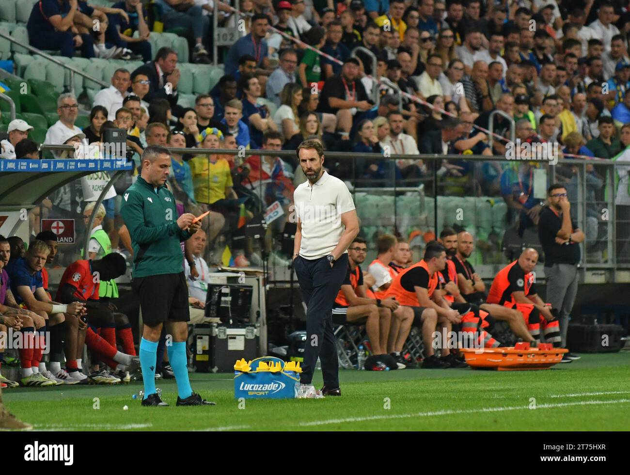 Wroclaw, Poland - September 9, 2023: English manager Gareth Southgate ...