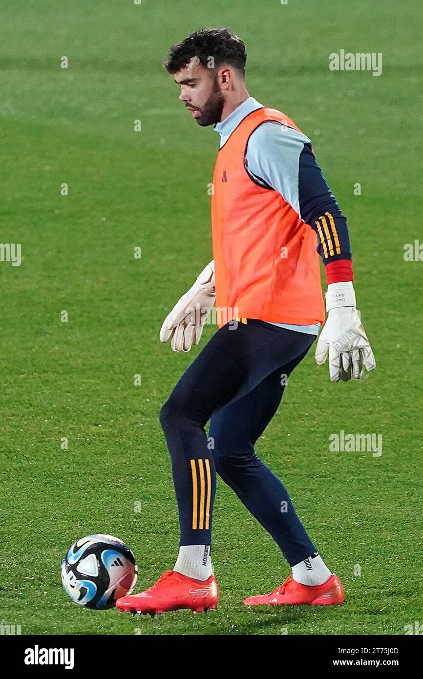 Las Rozas, Spain. 13th Nov, 2023. Spain's David Raya during training ... Las Rozas, Spain. 13th Nov, 2023. Spain's David Raya during training ...
