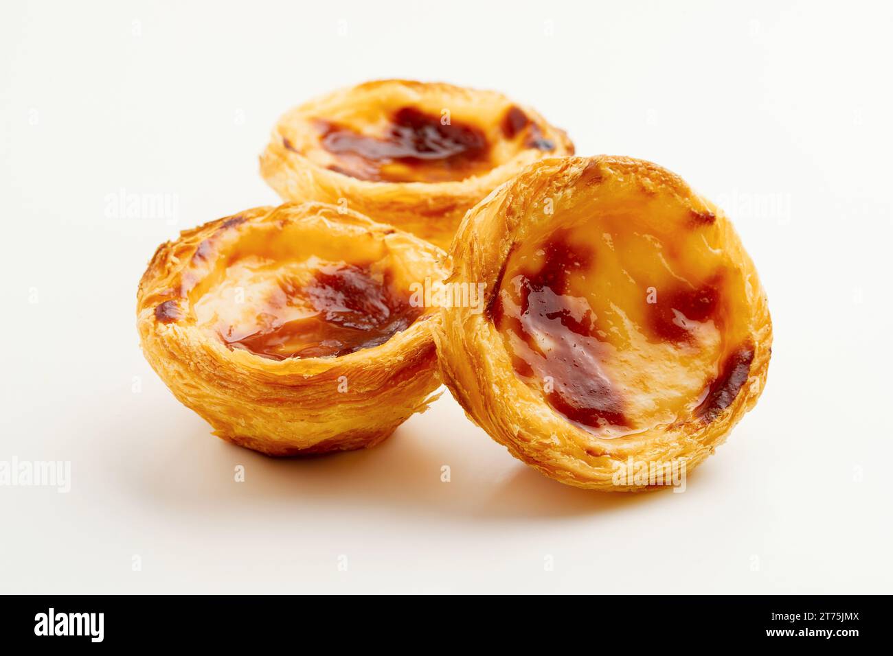 Traditional Portuguese egg tart dessert Pasteis Pastel de nata or ...