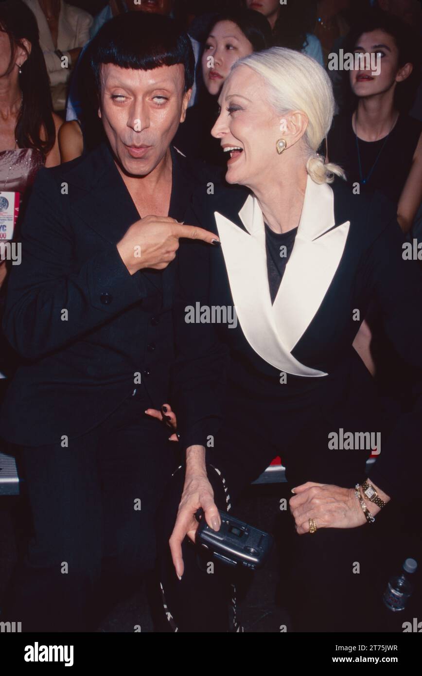 Joey Arias and Carmen Dell'Orefice attend NYC 2000 Millennium Fashion ...
