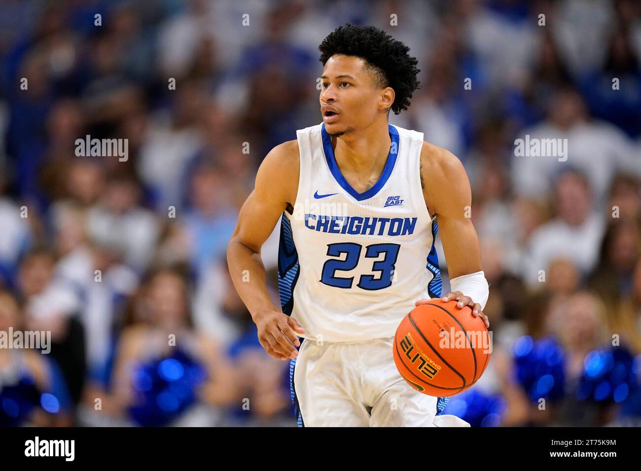 Creighton guard Trey Alexander (23) drives up court during the second ...