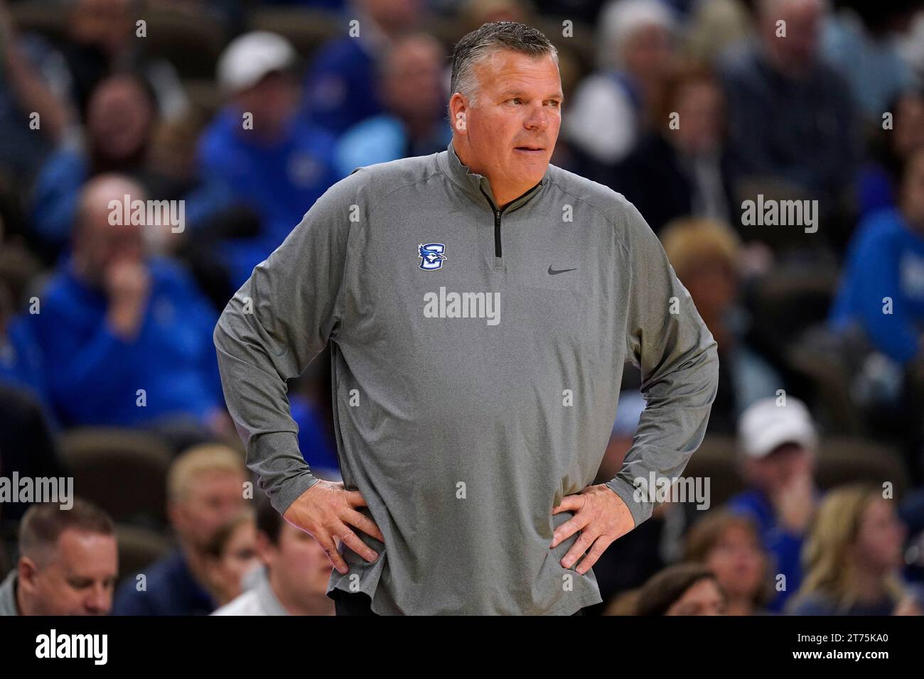 Creighton head coach Greg McDermott watches from the bench during the ...