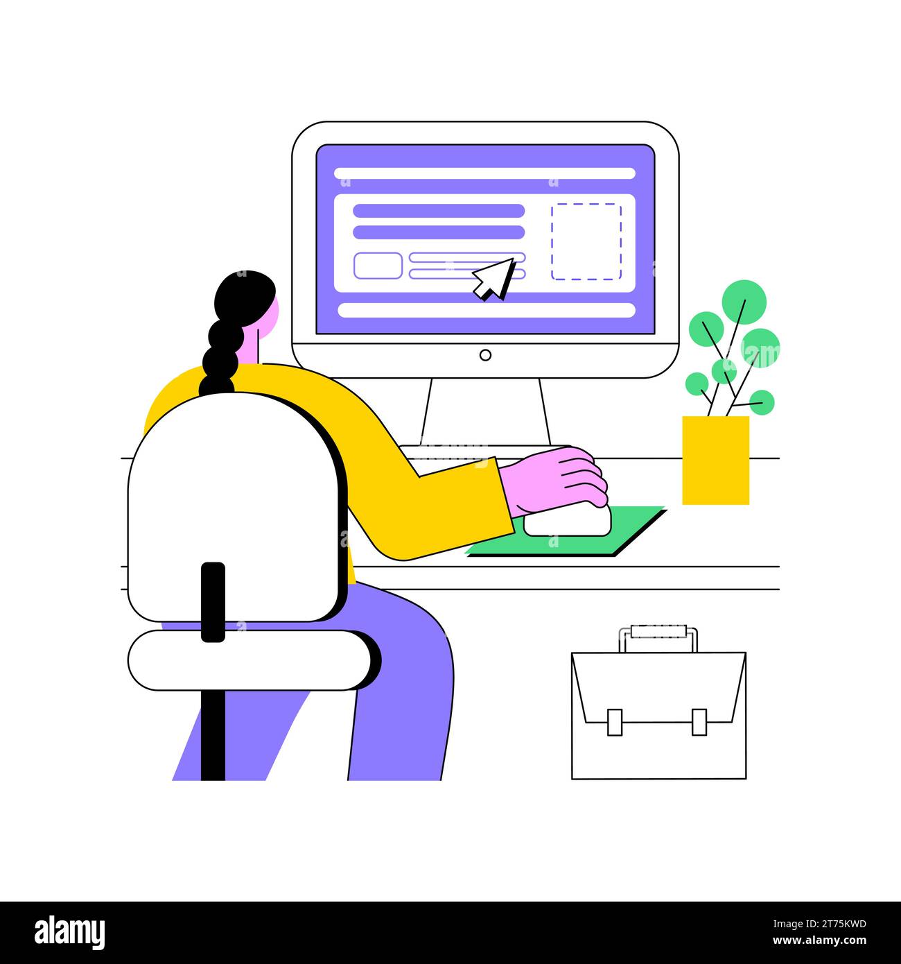 Woman fills out application Stock Vector Images - Alamy