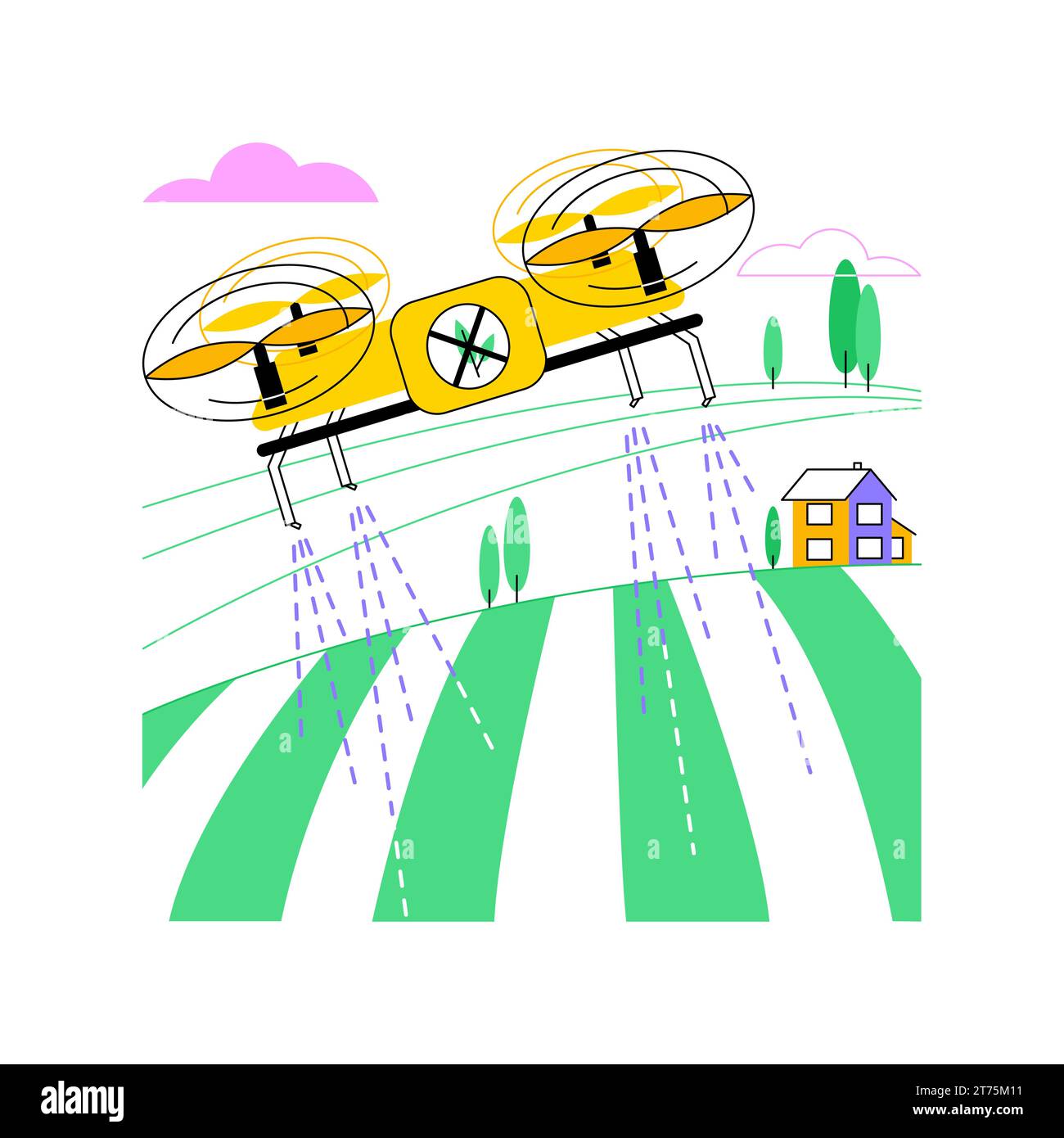 Drone sprayer icon outline Cut Out Stock Images & Pictures - Alamy