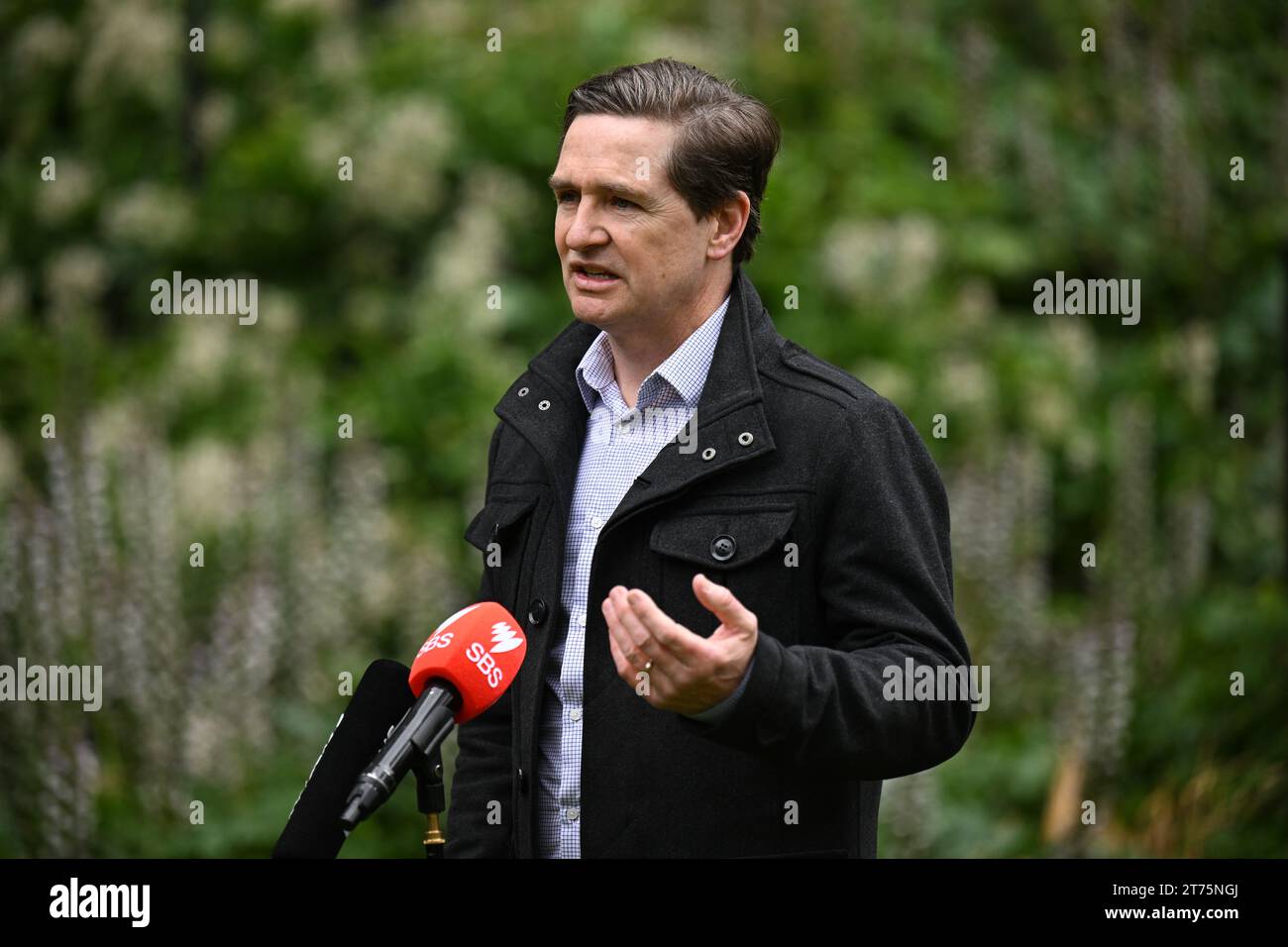 Melbourne, Australia. 14th Nov, 2023. VACRO CEO Marius Smith speaks to ...