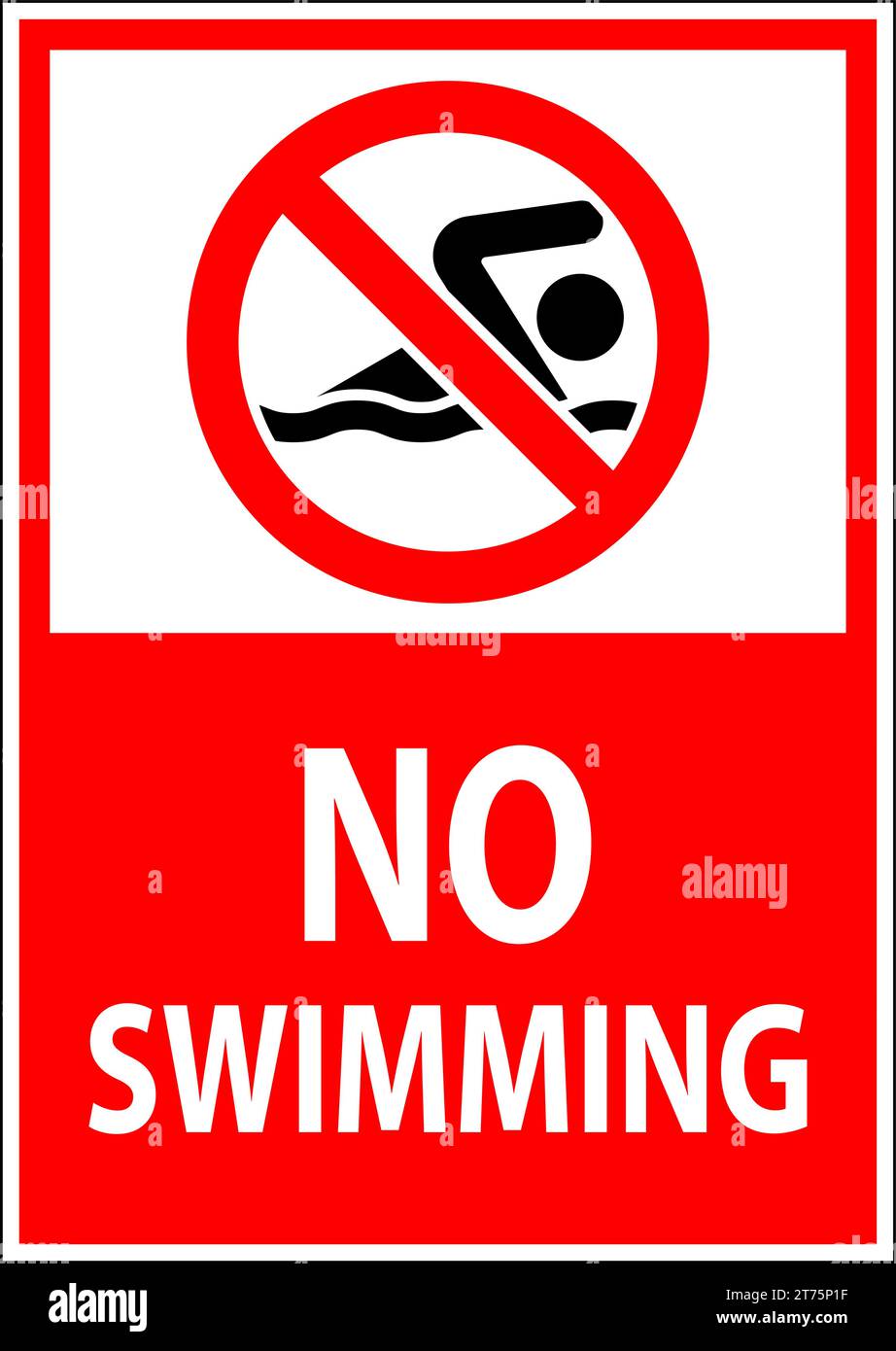No swimming Sign Stock Vector Image & Art - Alamy