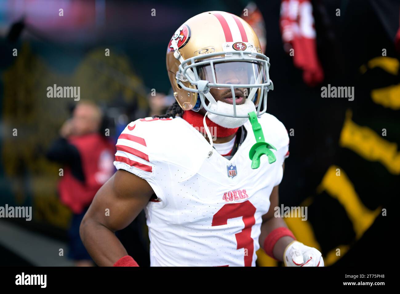 San Francisco 49ers wide receiver Ray-Ray McCloud III (3) heads to the ... San Francisco 49ers wide receiver Ray-Ray McCloud III (3) heads to the ...