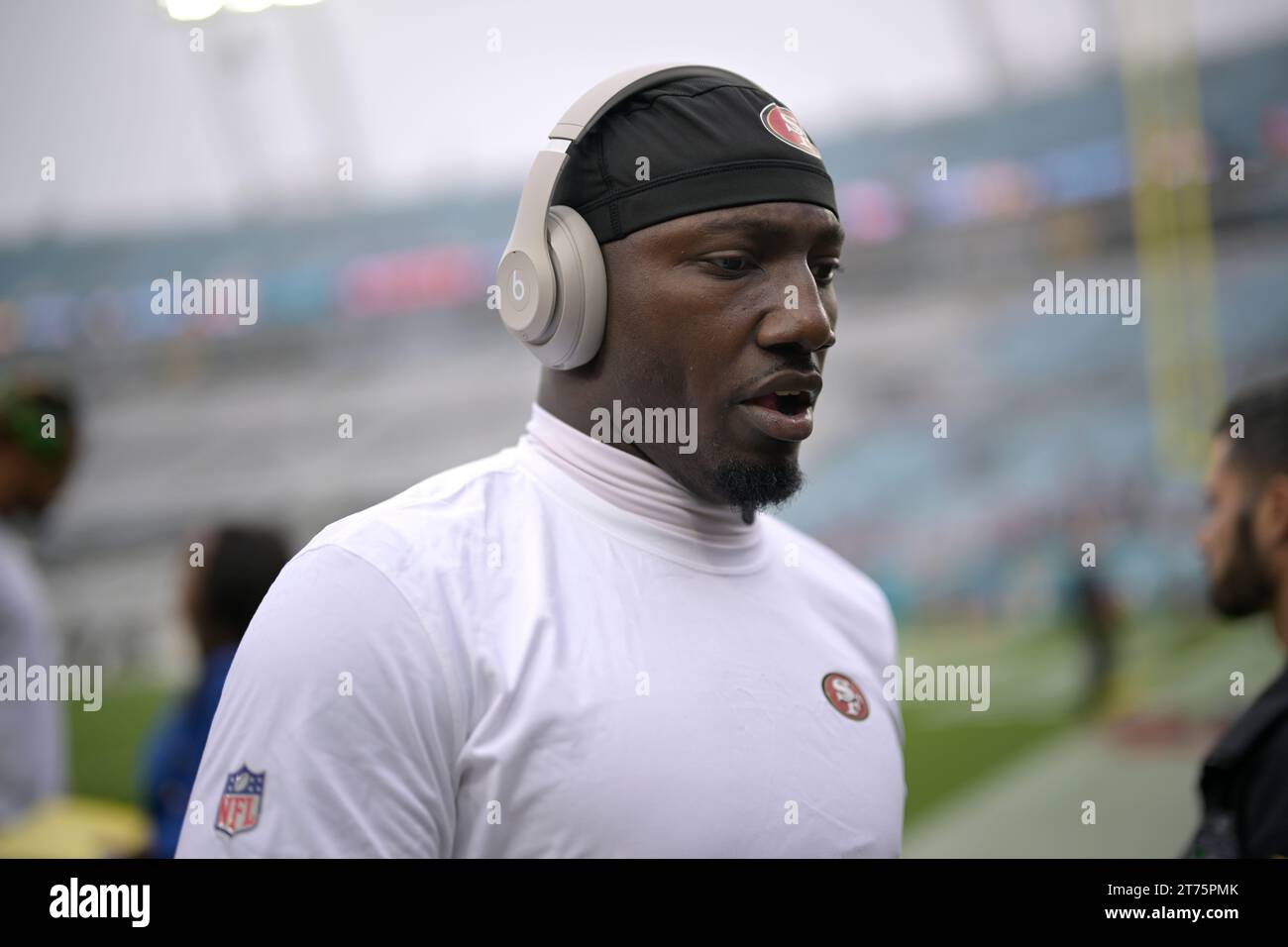 San Francisco 49ers wide receiver Deebo Samuel leaves the field after ... San Francisco 49ers wide receiver Deebo Samuel leaves the field after ...