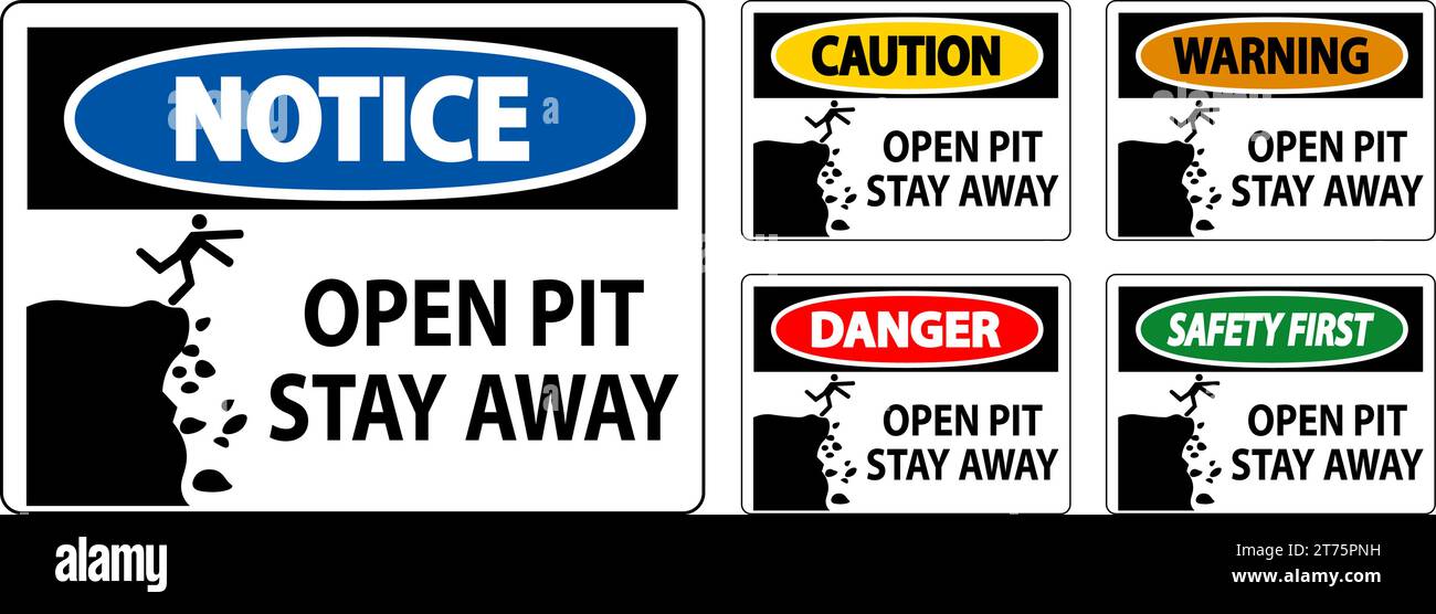 Danger Sign Open Pit, Stay Away Stock Vector Image & Art - Alamy Danger Sign Open Pit, Stay Away Stock Vector Image & Art - Alamy