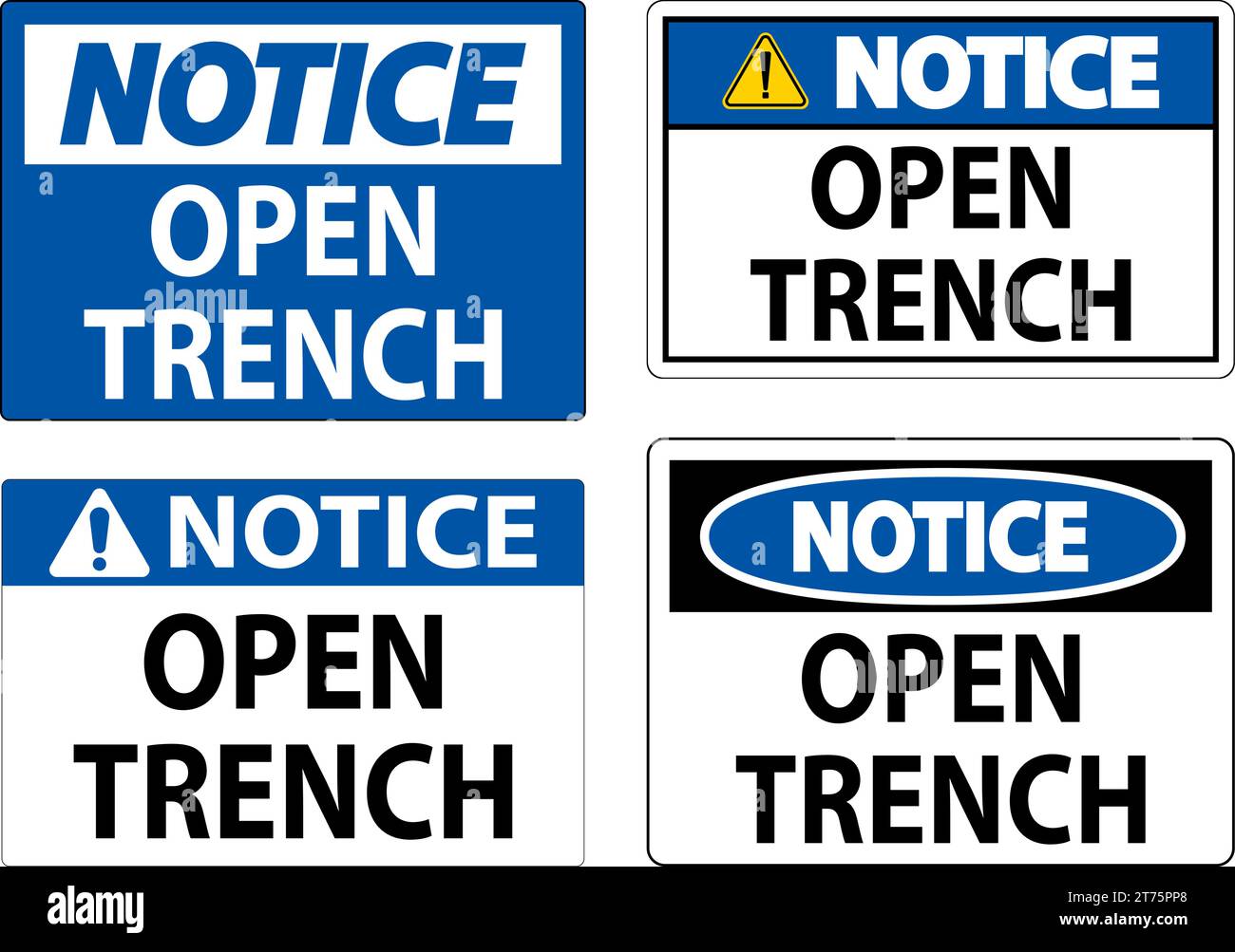 Signage notice Cut Out Stock Images & Pictures - Alamy