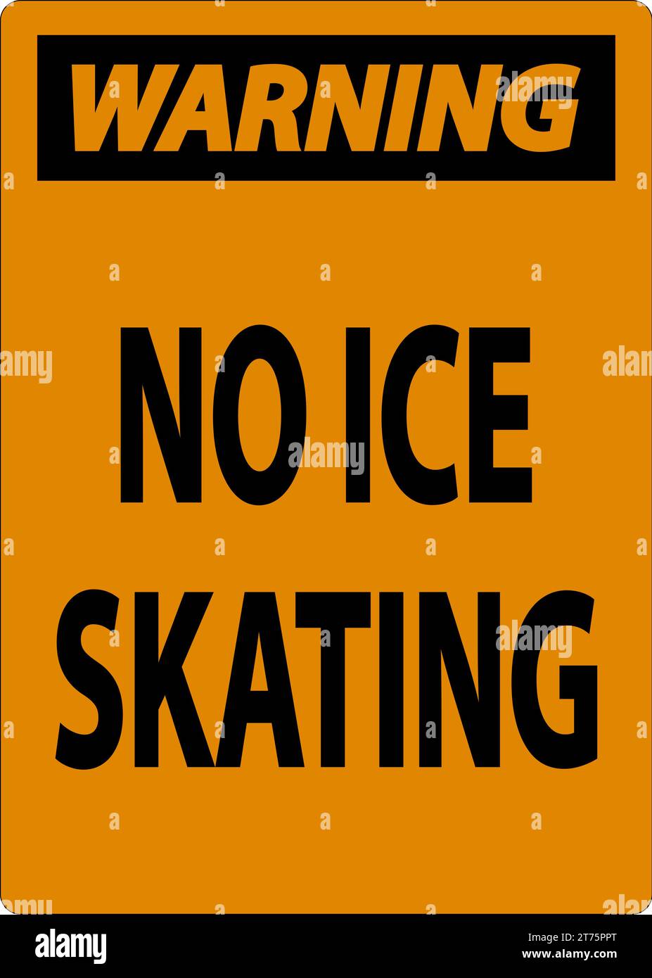 Warning Sign No Ice Skating Stock Vector Image & Art - Alamy