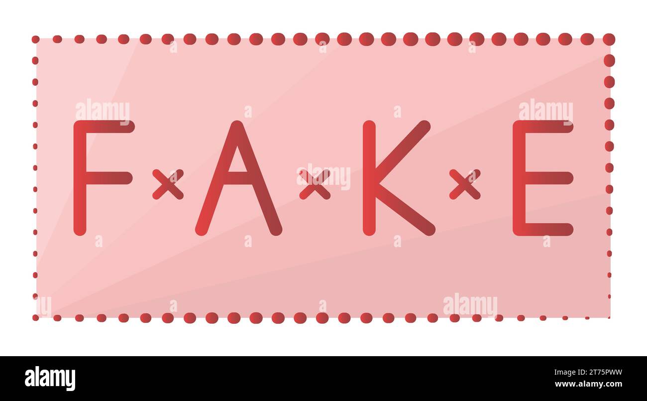 Fake news stamp, vector isolated on white. Gradient banner for false ...