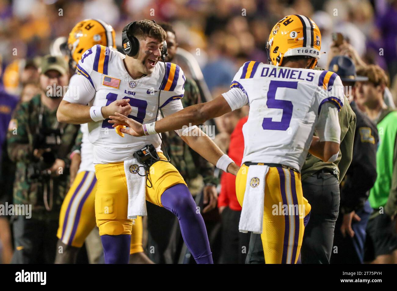 Baton Rouge, USA. 11th Nov, 2023. November 11, 2023: LSU quarterback ...