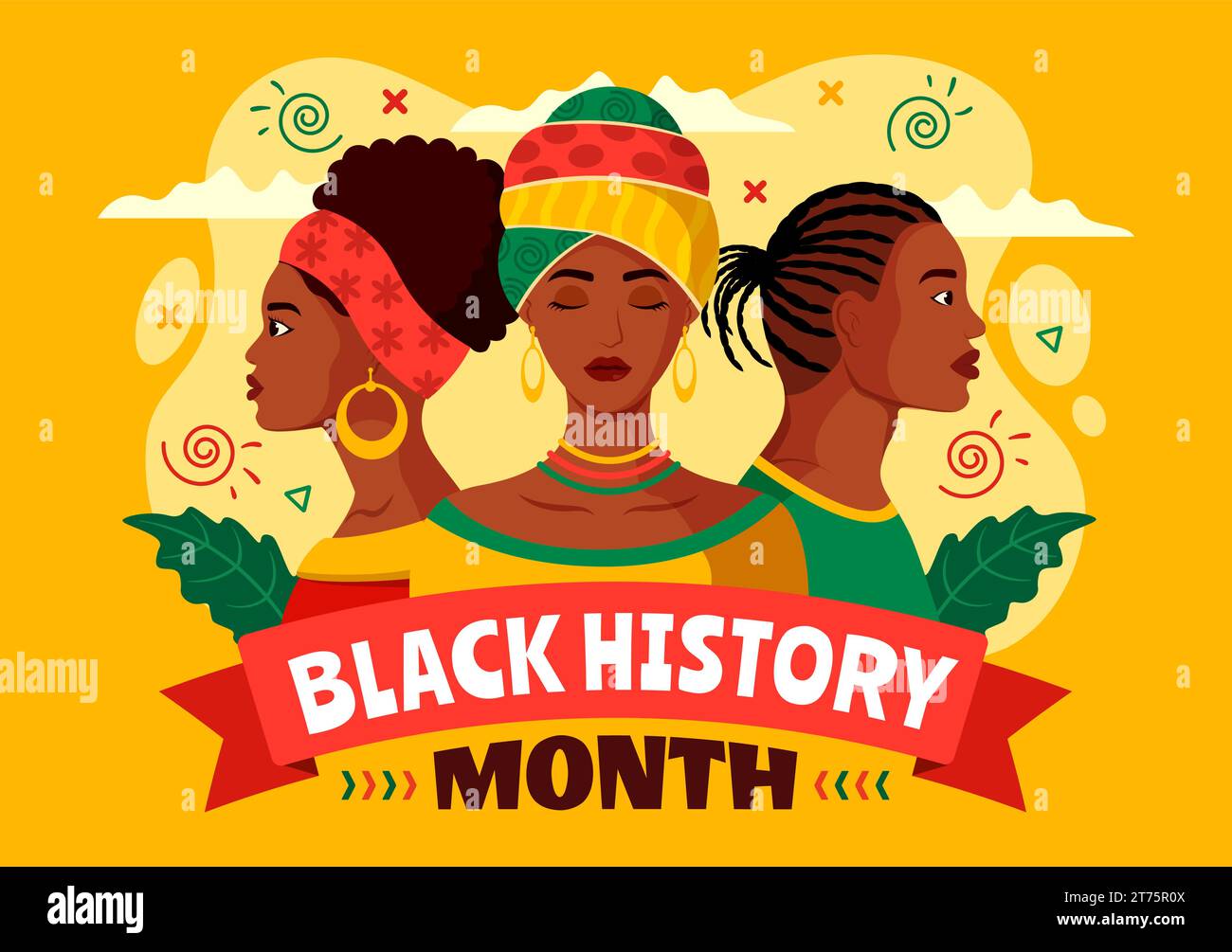 Black History Month Vector Design Illustration to Commemorate the Great ...