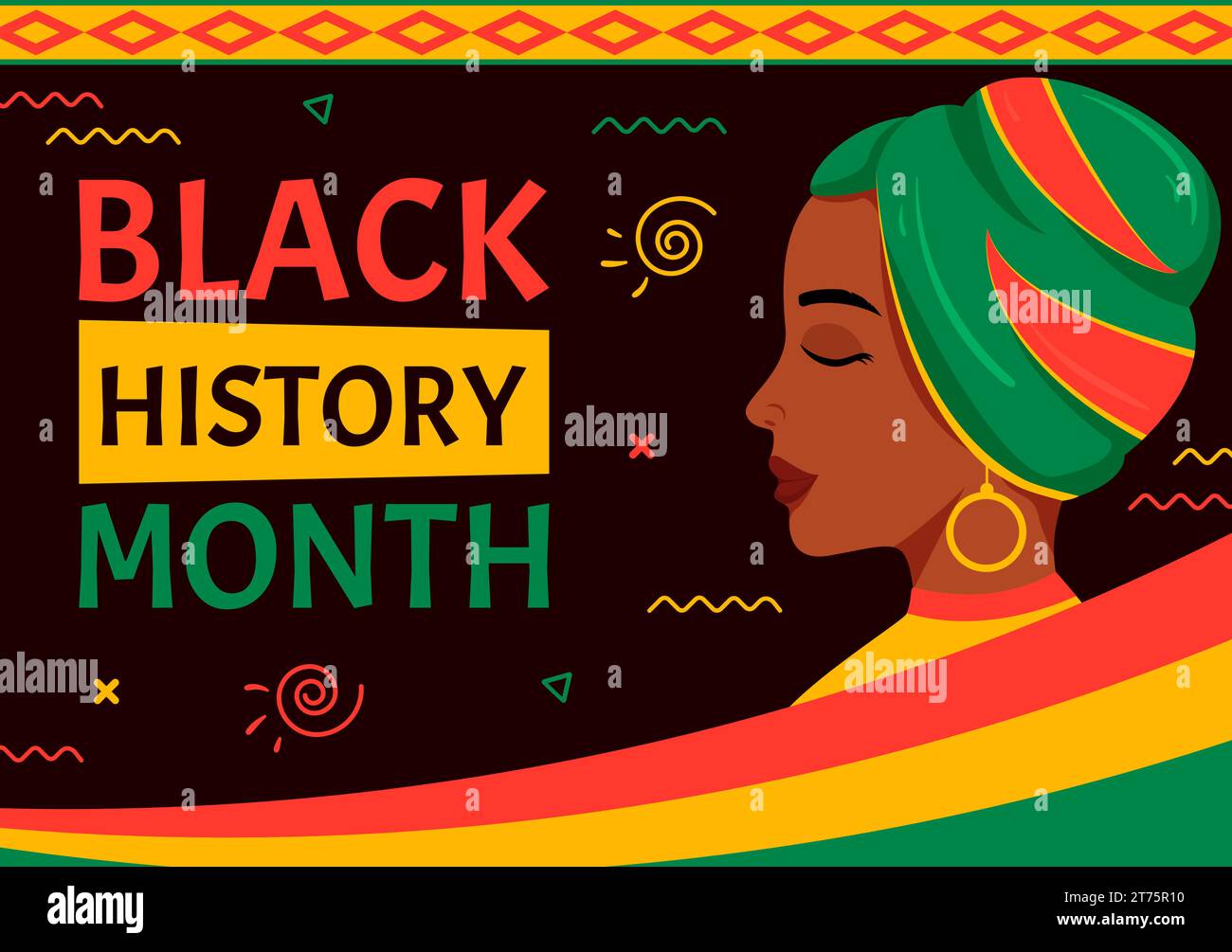 Black History Month Vector Design Illustration to Commemorate the Great ...
