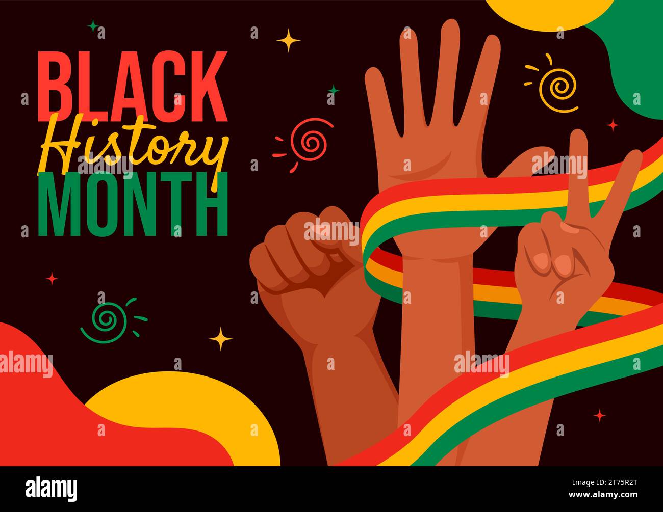 Black History Month Vector Design Illustration to Commemorate the Great ...