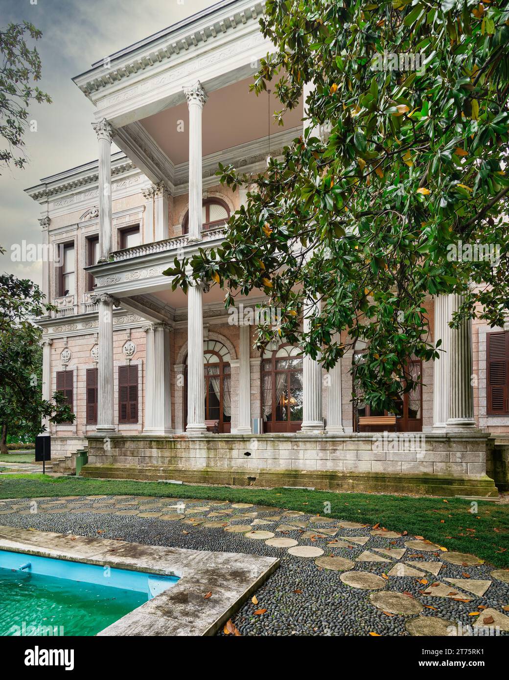 Historic Ottoman 19th century Mecidiye Pavilion, located in Beykoz ...