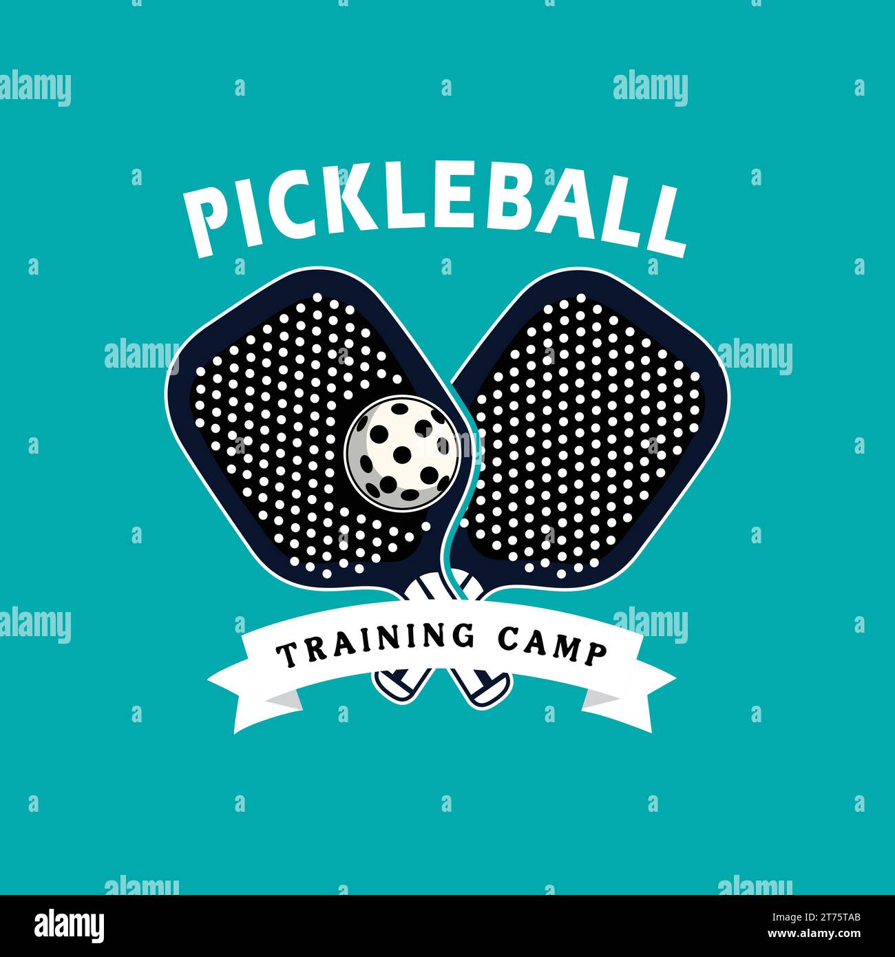 vector flat style vintage pickleball logo Stock Vector Image & Art - Alamy