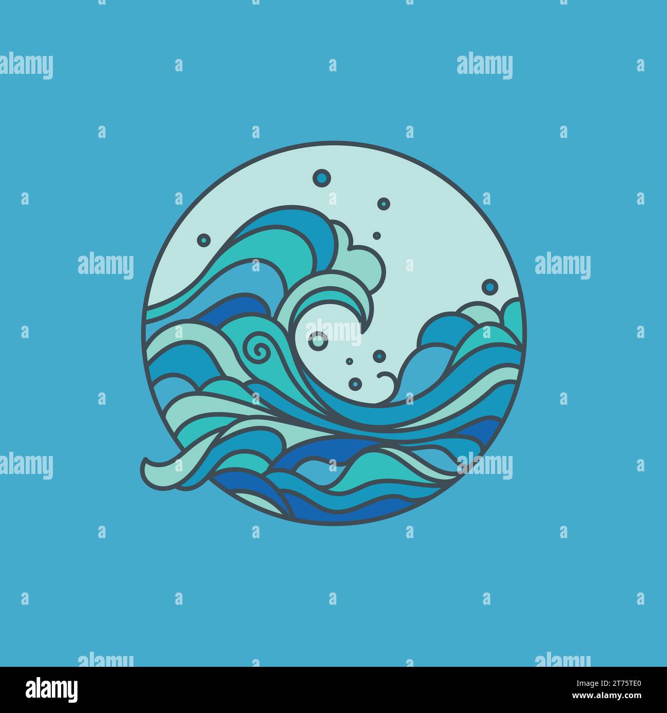 Inside the wave Stock Vector Images - Alamy