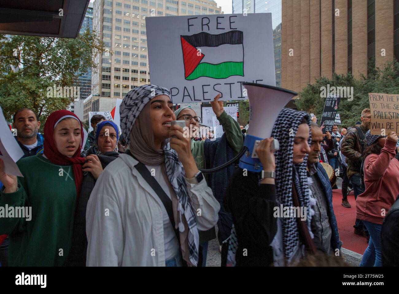 Austin, Texas, USA. 12th Nov, 2023. A group of of supporters of the ...
