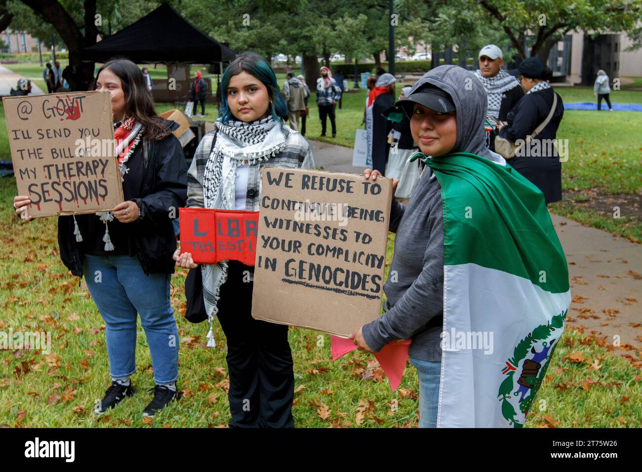 Austin, Texas, USA. 12th Nov, 2023. Three young Mexican-American women ...