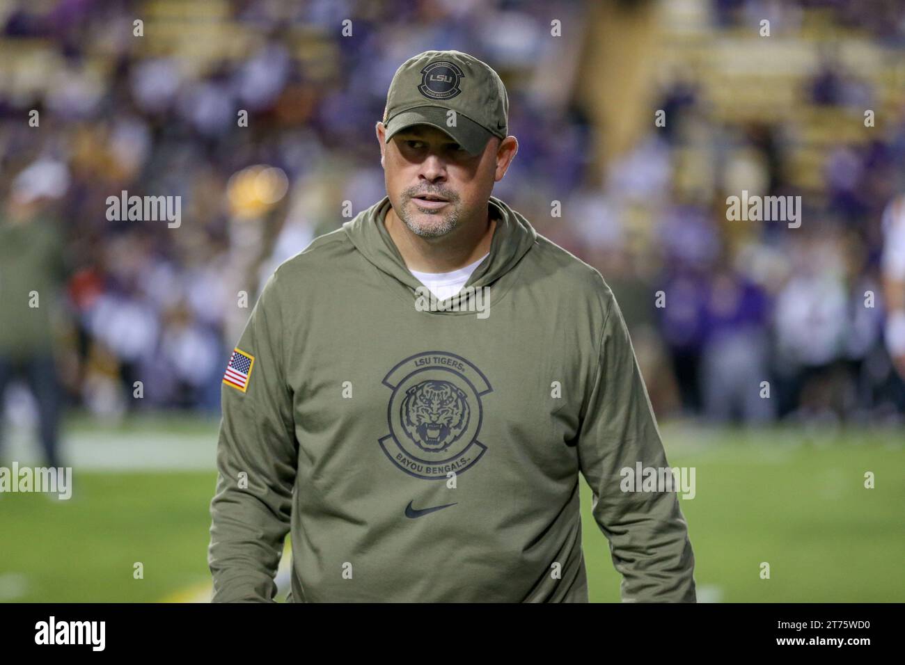 Baton Rouge, LA, USA. 11th Nov, 2023. LSU Defensive Coordinator Matt ...