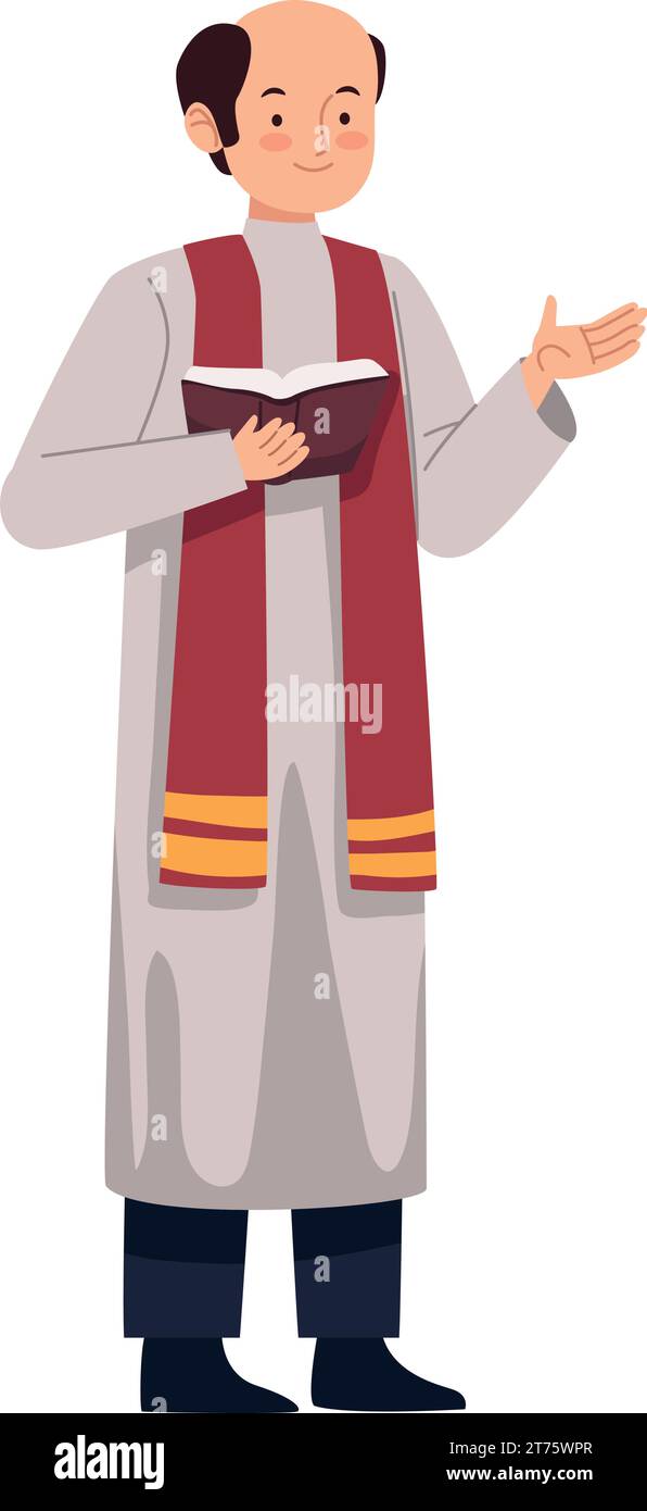 catholic father with bibble Stock Vector Image & Art - Alamy