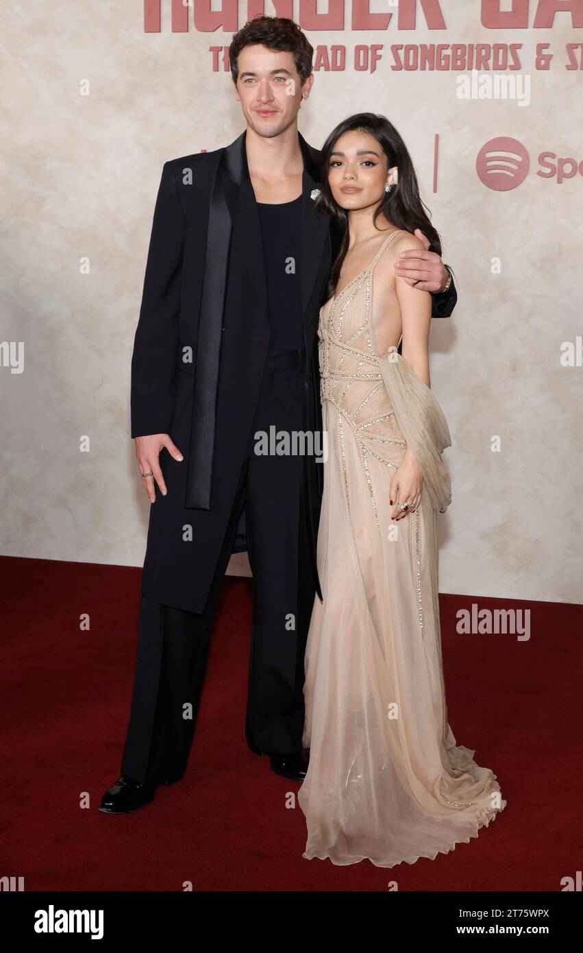 Hollywood, Ca. 13th Nov, 2023. Tom Bluth and Rachel Zegler at the LA ...