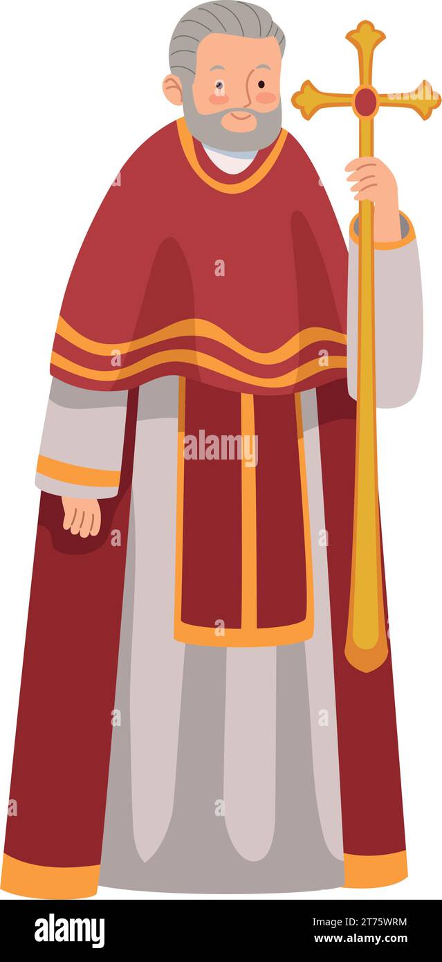 catholic pope character Stock Vector Image & Art - Alamy