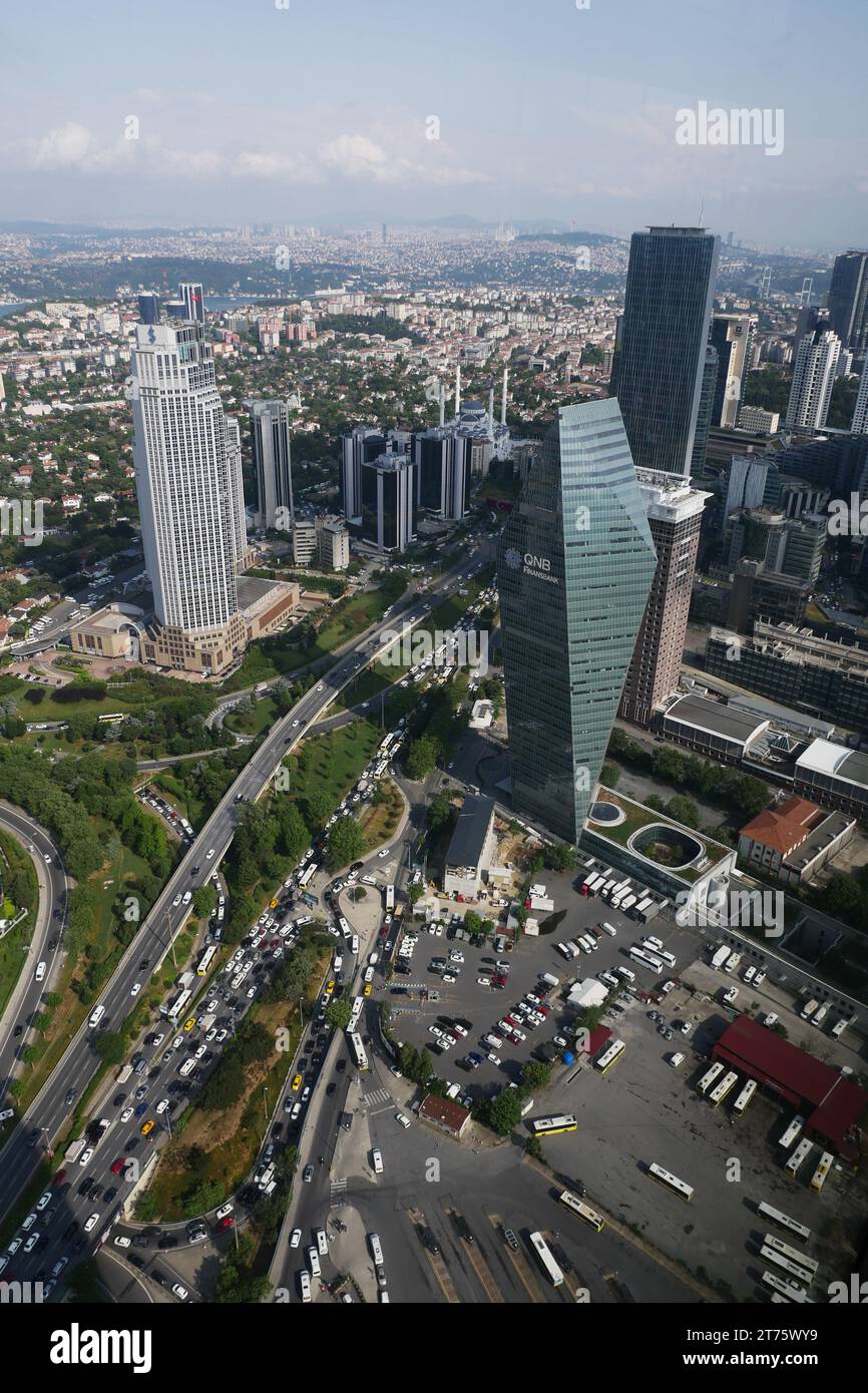turkey istanbul 12 june 2023. QNB financial bank in sisli Stock Photo ...