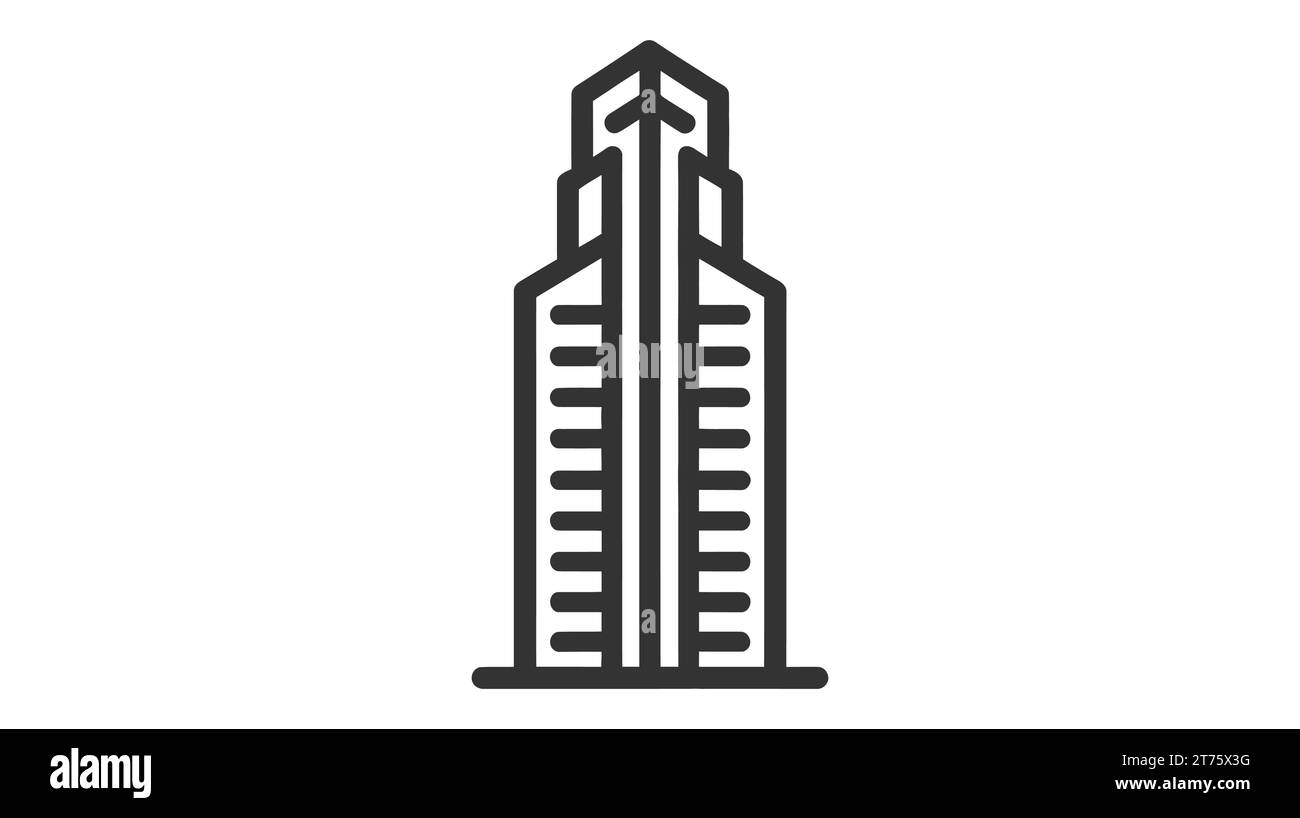 Skyscraper icon on white background Stock Vector Image & Art - Alamy