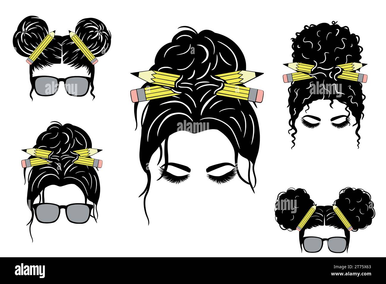 Hair clips woman Stock Vector Images - Alamy