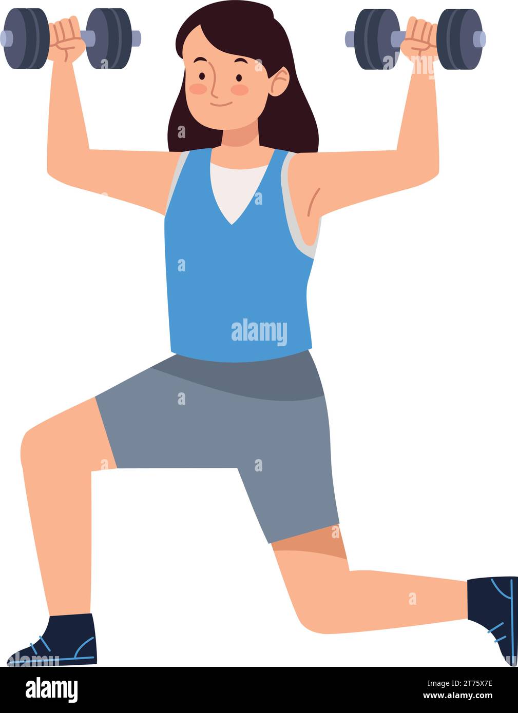 fitness woman lifting weight Stock Vector Image & Art - Alamy