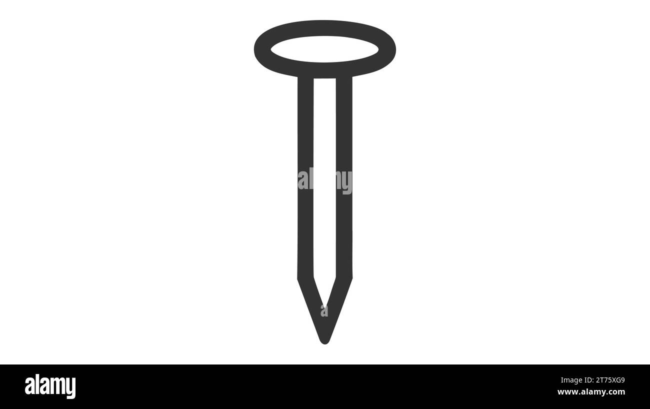 Nail icon in flat style isolated on grey background. For your design ...