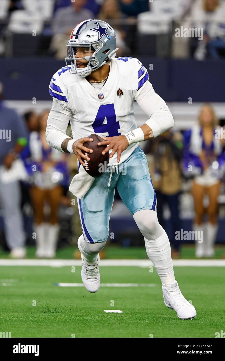 Dallas Cowboys quarterback Dak Prescott looks to pass during the first ...
