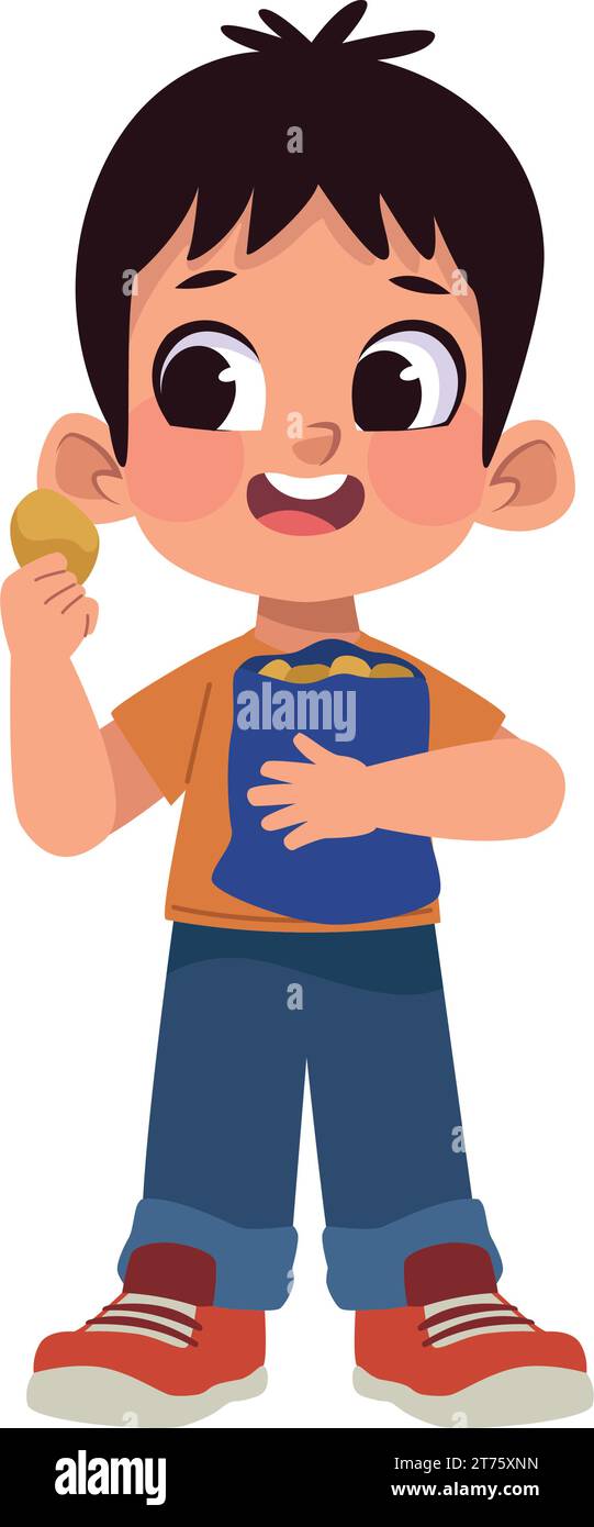 boy eating cookies nutrition Stock Vector Image & Art - Alamy