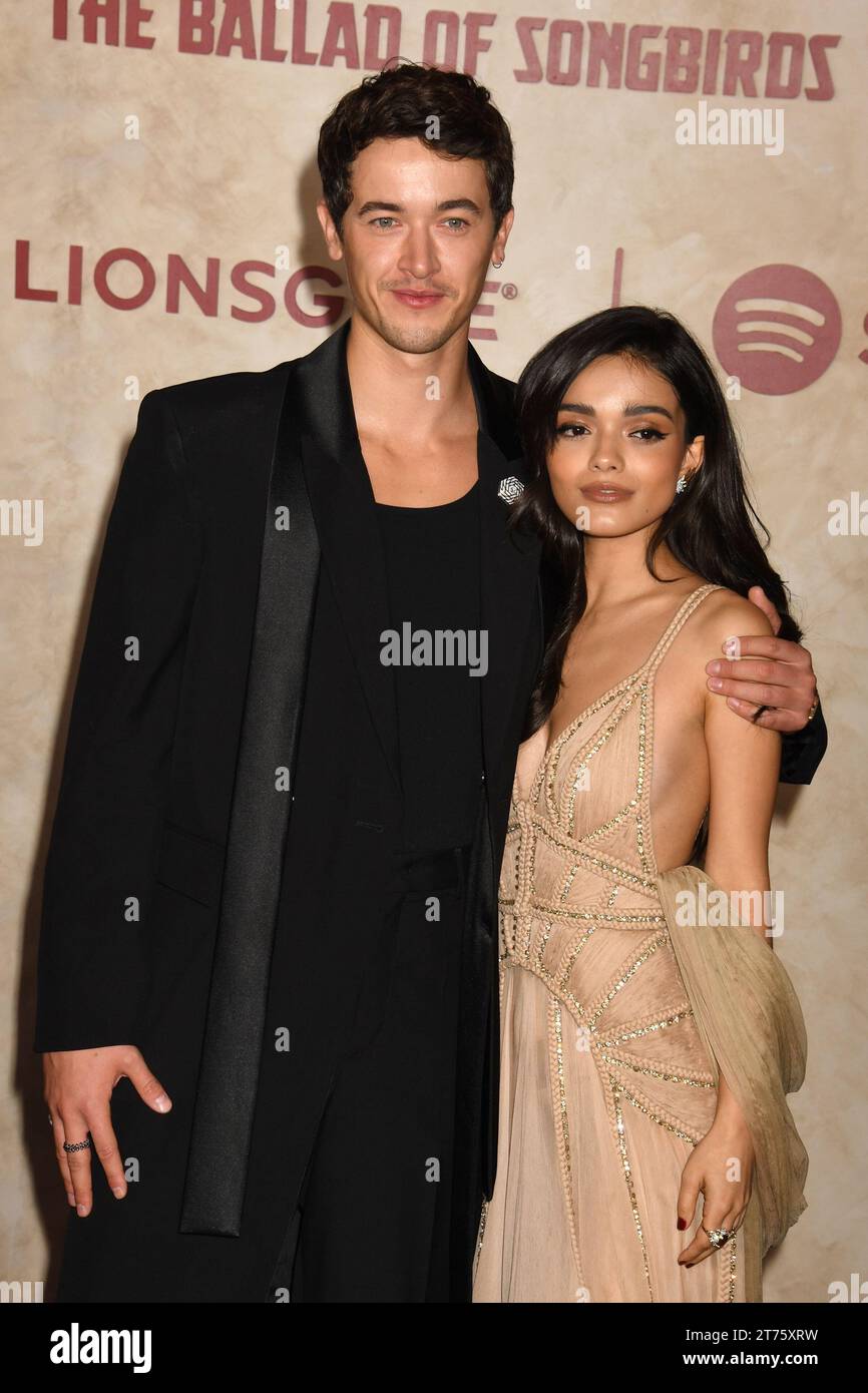 Hollywood, Ca. 13th Nov, 2023. Tom Bluth and Rachel Zegler at the LA ...