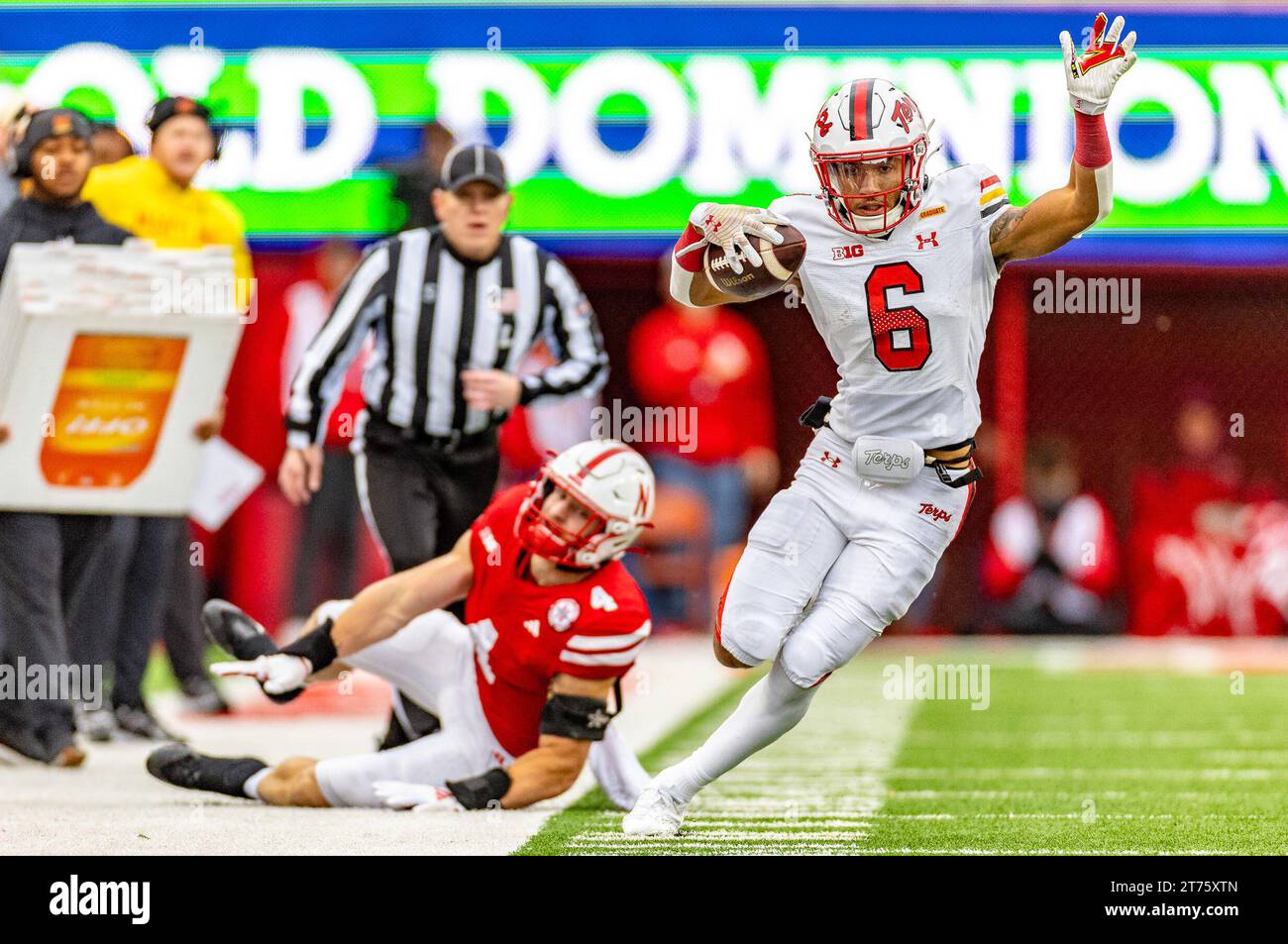 Lincoln, NE. U.S. 11th Nov, 2023. Maryland Terrapins wide receiver ...