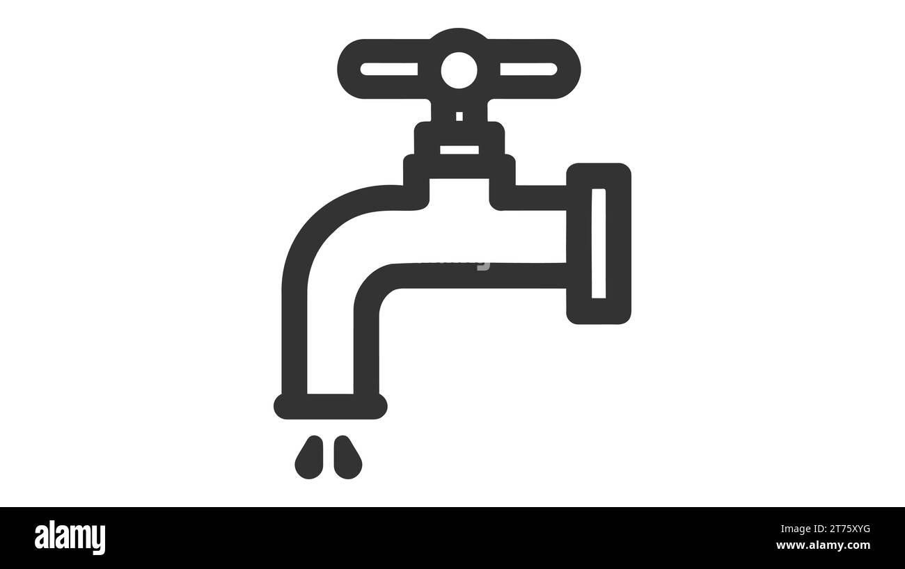 Water tap icon. Vector illustration in flat design Stock Vector Image ...