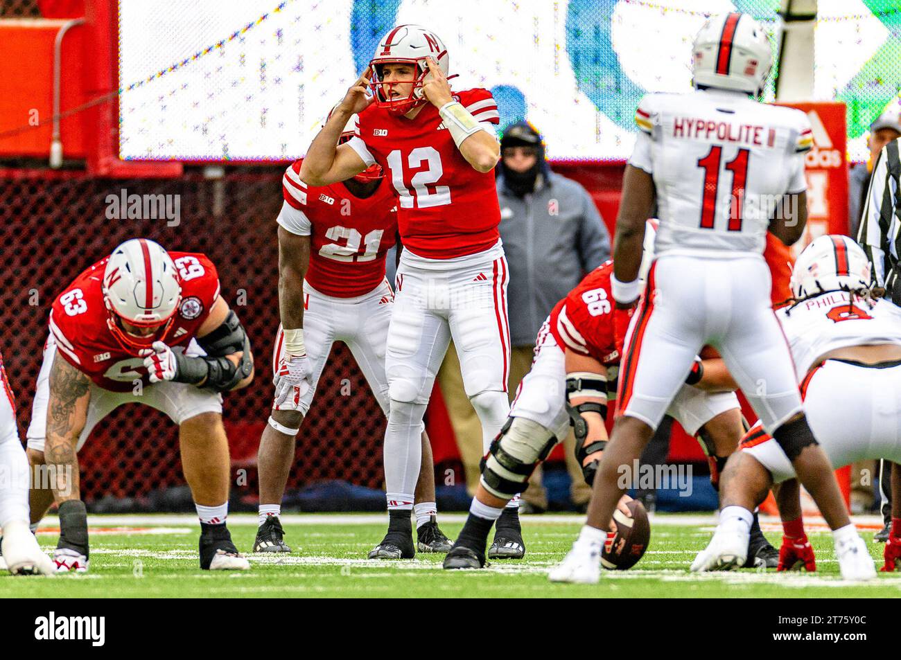 Lincoln, NE. U.S. 11th Nov, 2023. Nebraska Cornhuskers quarterback ...