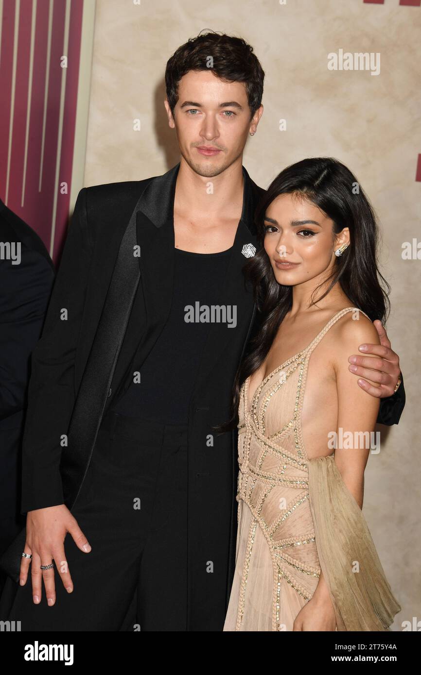 Hollywood, Ca. 13th Nov, 2023. Tom Bluth and Rachel Zegler at the LA ...
