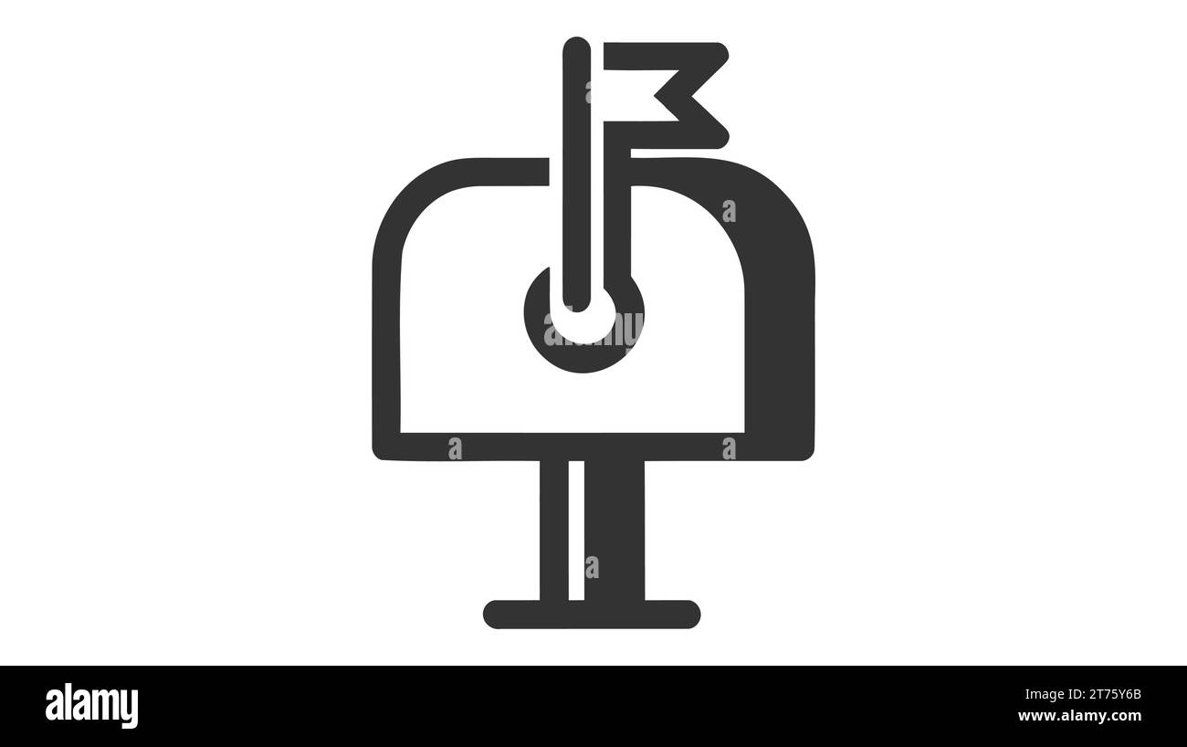 Mailbox Icon, Line style icon vector illustration, Suitable for website ...