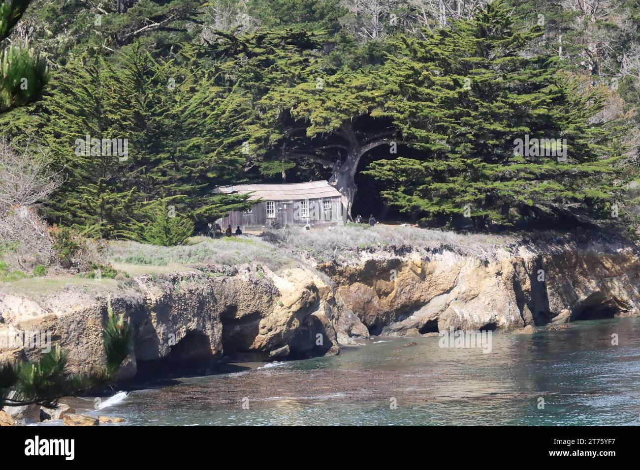 Rocks, beaches, and sky in Point Lobos State park in California Stock ...