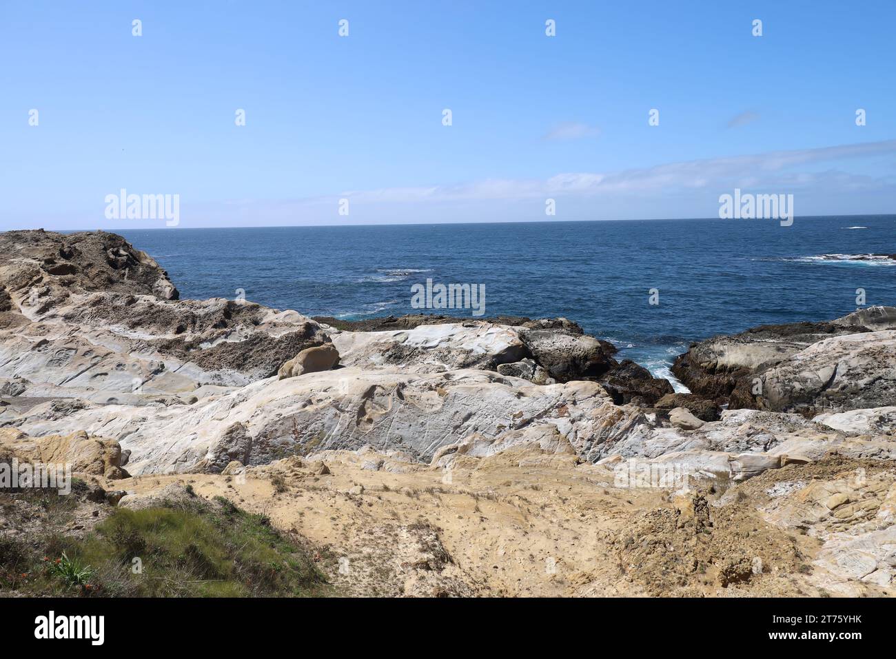 Rocks, beaches, and sky in Point Lobos State park in California Stock ...