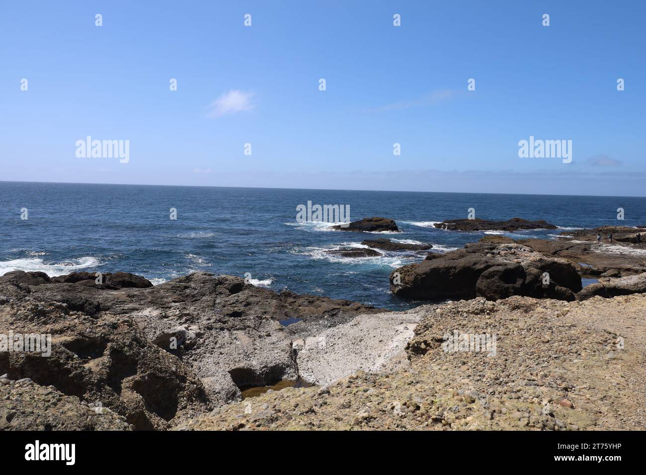 Rocks, beaches, and sky in Point Lobos State park in California Stock ...