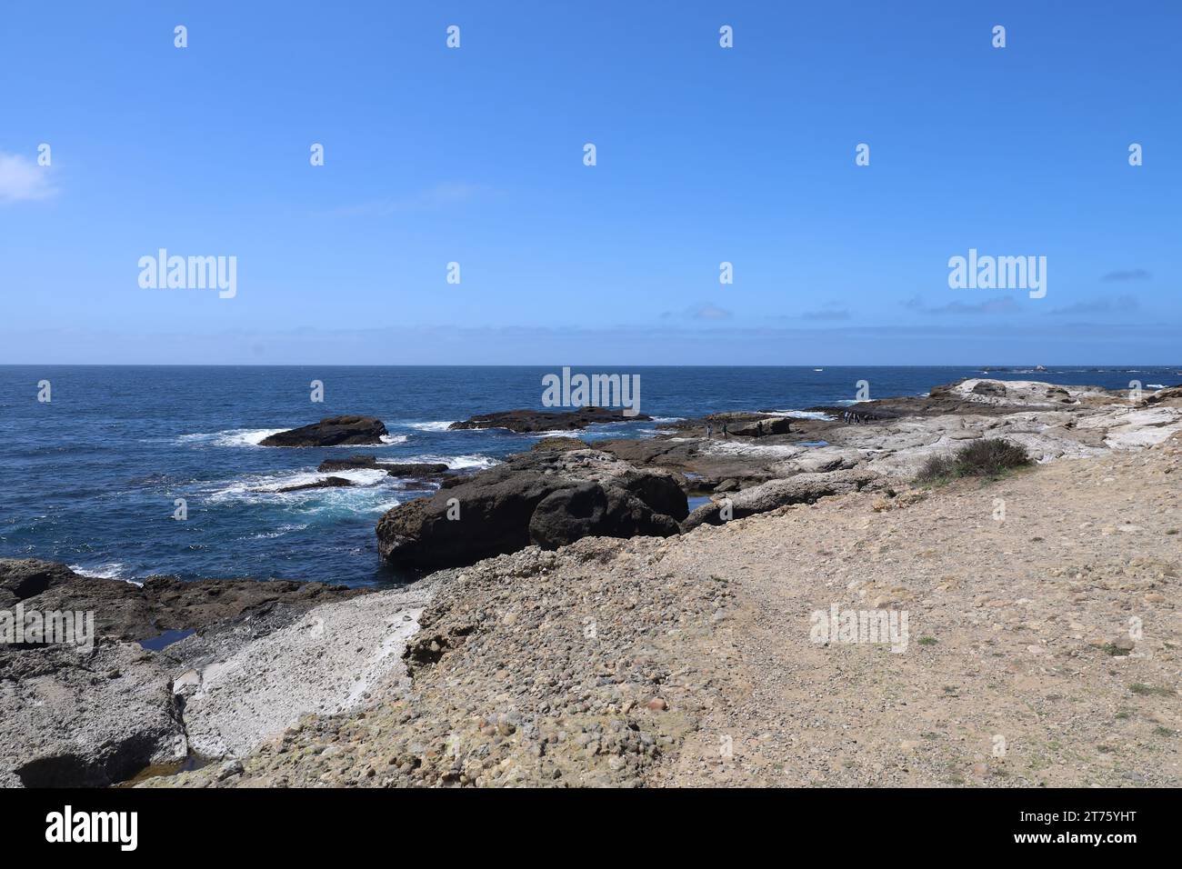 Rocks, beaches, and sky in Point Lobos State park in California Stock ...