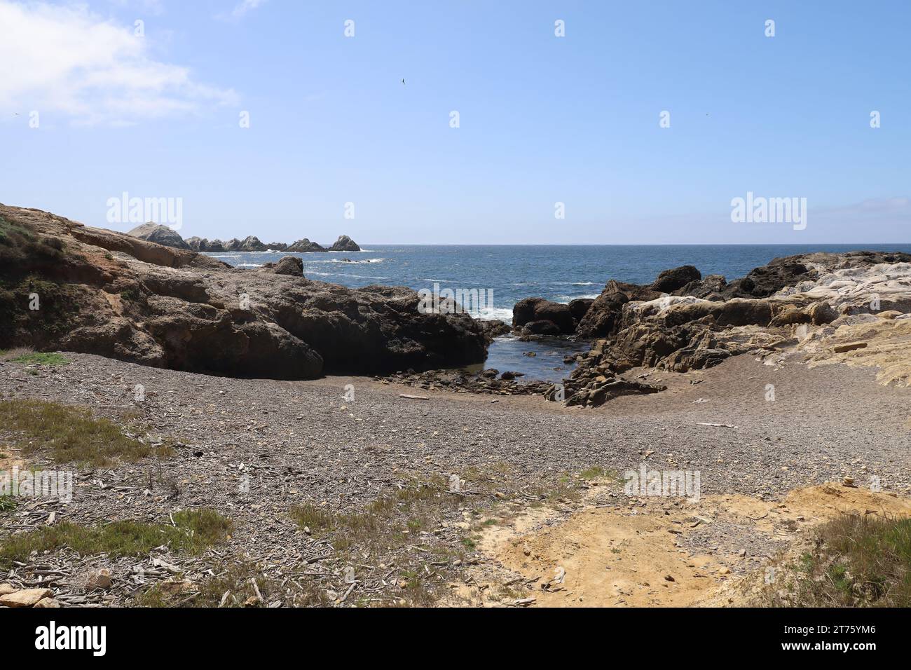 Rocks, beaches, and sky in Point Lobos State park in California Stock ...