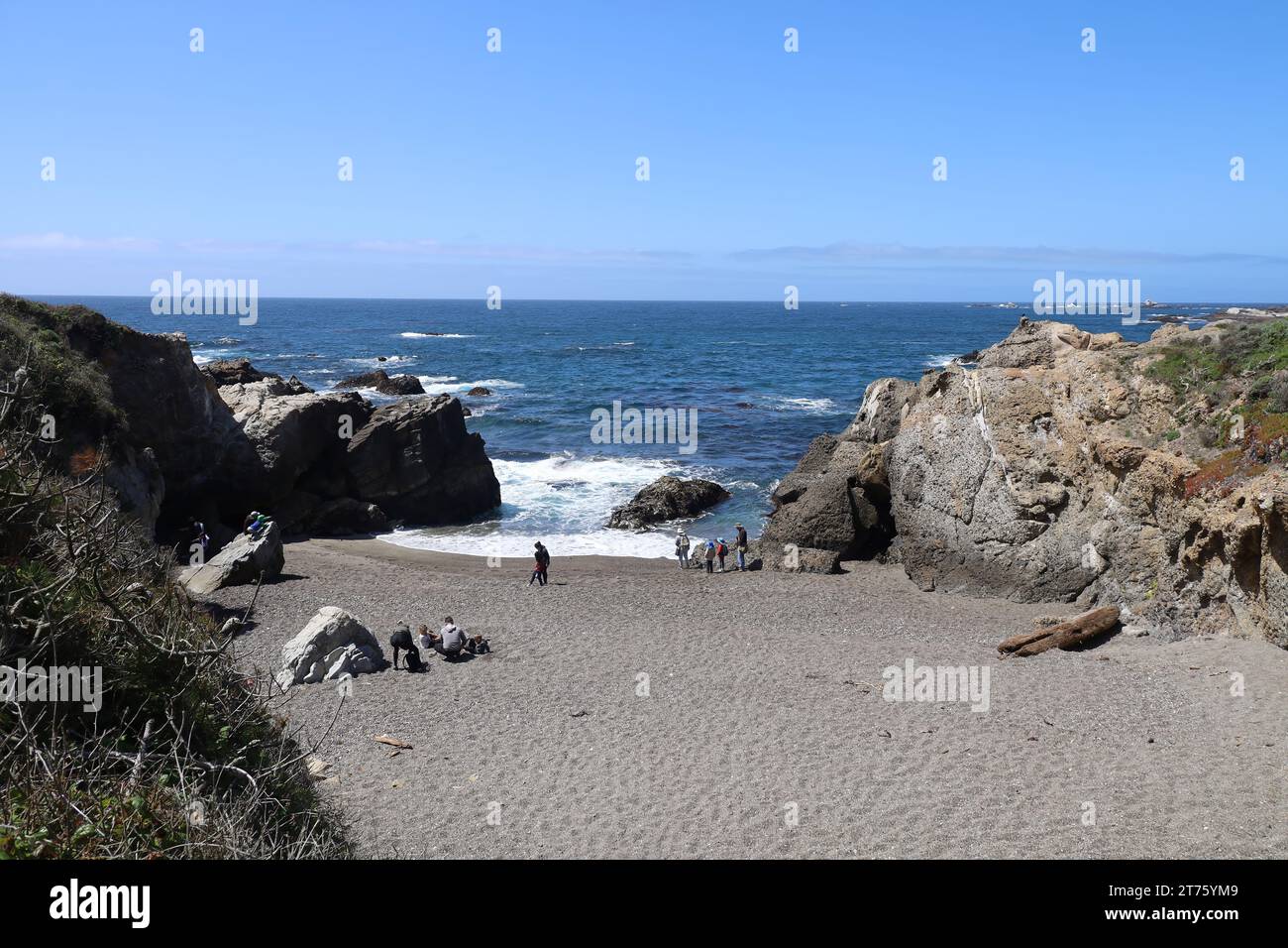 Rocks, beaches, and sky in Point Lobos State park in California Stock ...